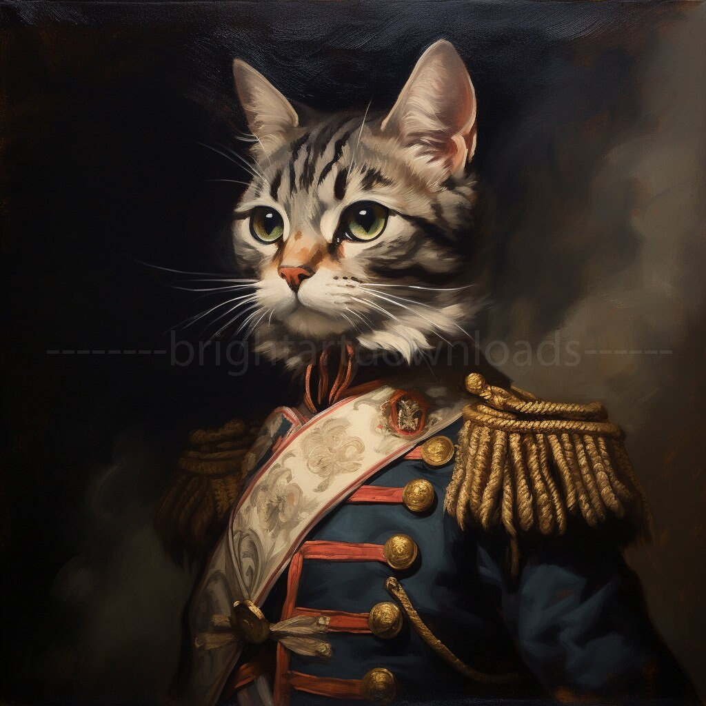 Cat In Army Uniform