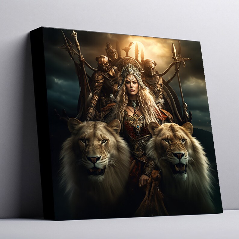 Norse Goddess Freya Norse Mythology Painting Goddess Love Freya Norse Pagan Prints Norse God Art ...