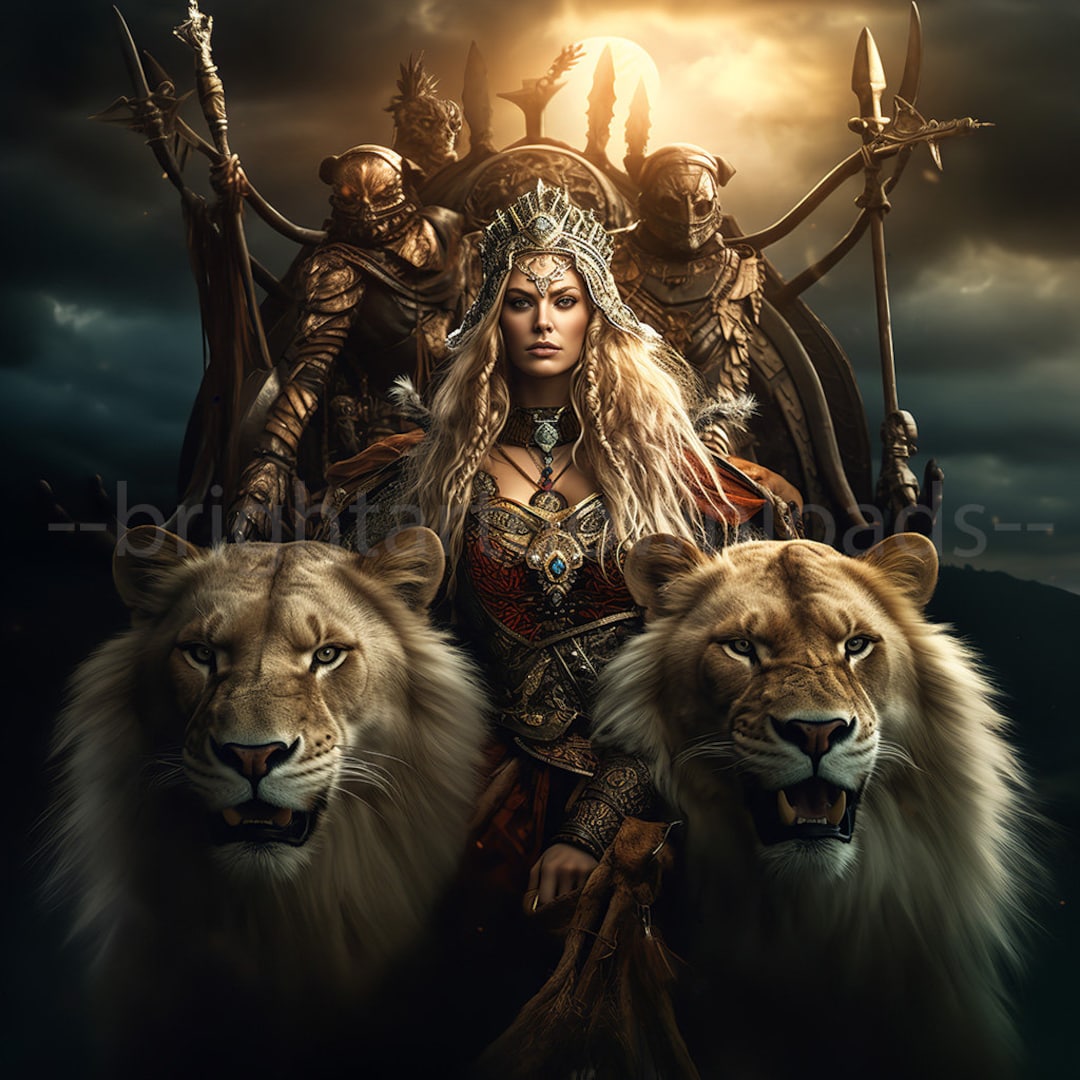 Norse Goddess Freya Norse Mythology Painting Goddess Love Freya Norse Pagan Prints Norse God Art ...