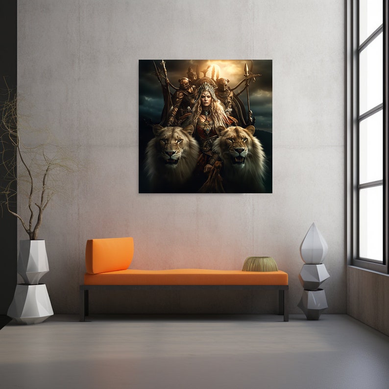 Norse Goddess Freya Norse Mythology Painting Goddess Love Freya Norse Pagan Prints Norse God Art ...