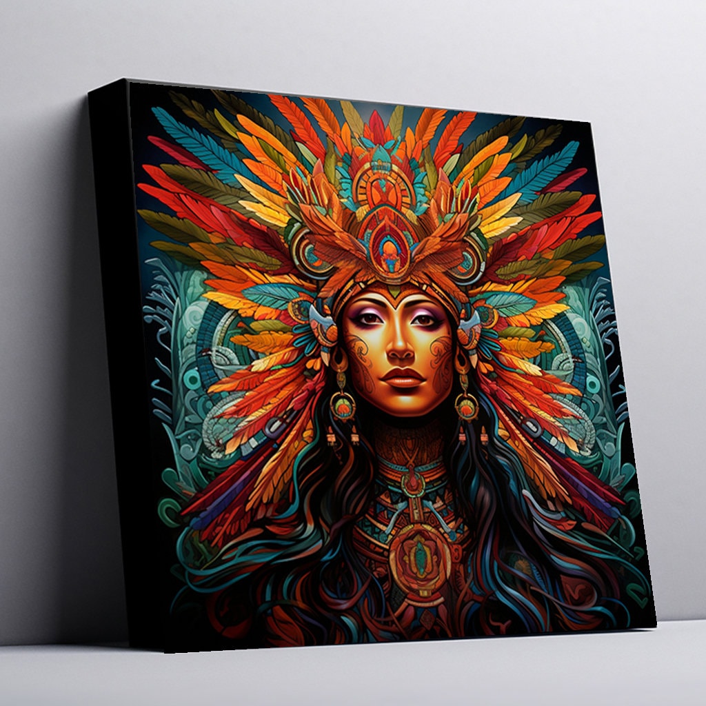Aztec Goddess of Fertility Mayan Wall Art Mythological Goddess of Love ...