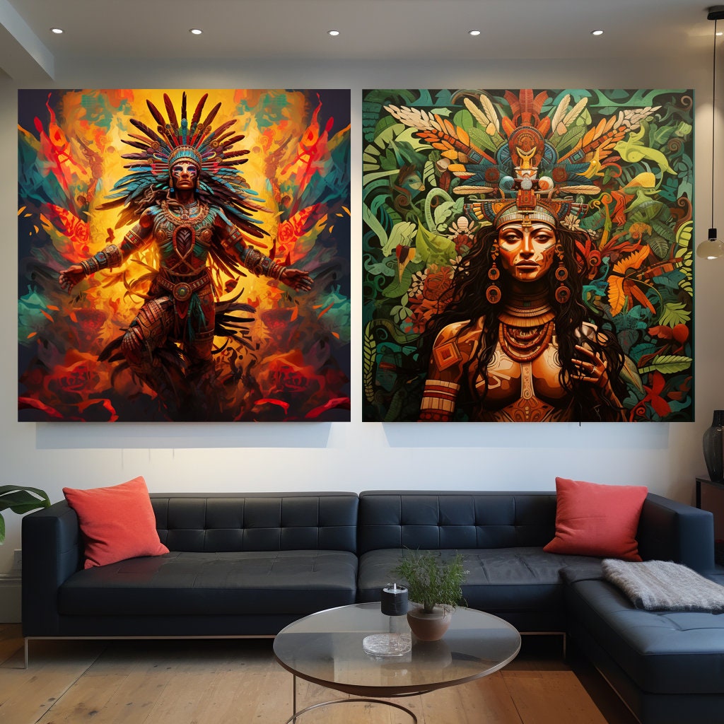 Aztec God of Venus and Fire Mayan Wall Art Aztec Print Mythological Art ...