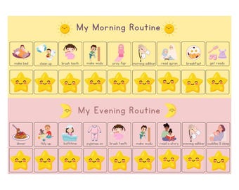 Islamic Daily Routine Chart for Kids | Routine Checklist | Morning to ...