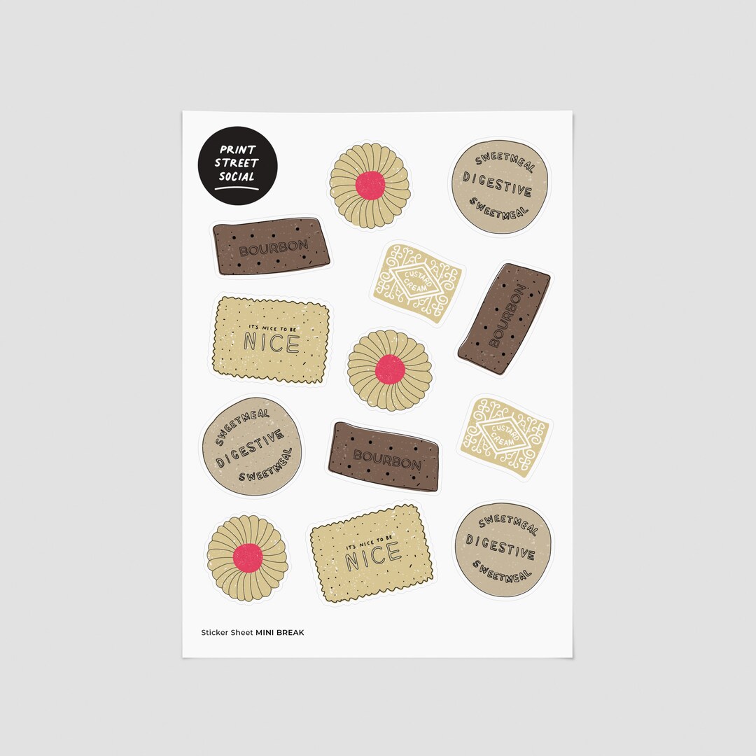 Mini Break Matte Vinyl Sticker Sheet Notebooks Laptops Water Bottle ...