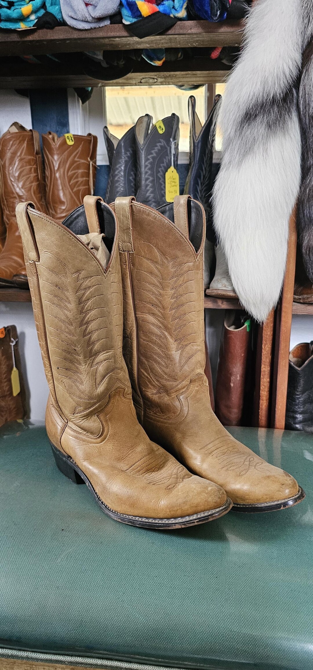 Men's Diamond J by Justin Vintage Boots - Etsy