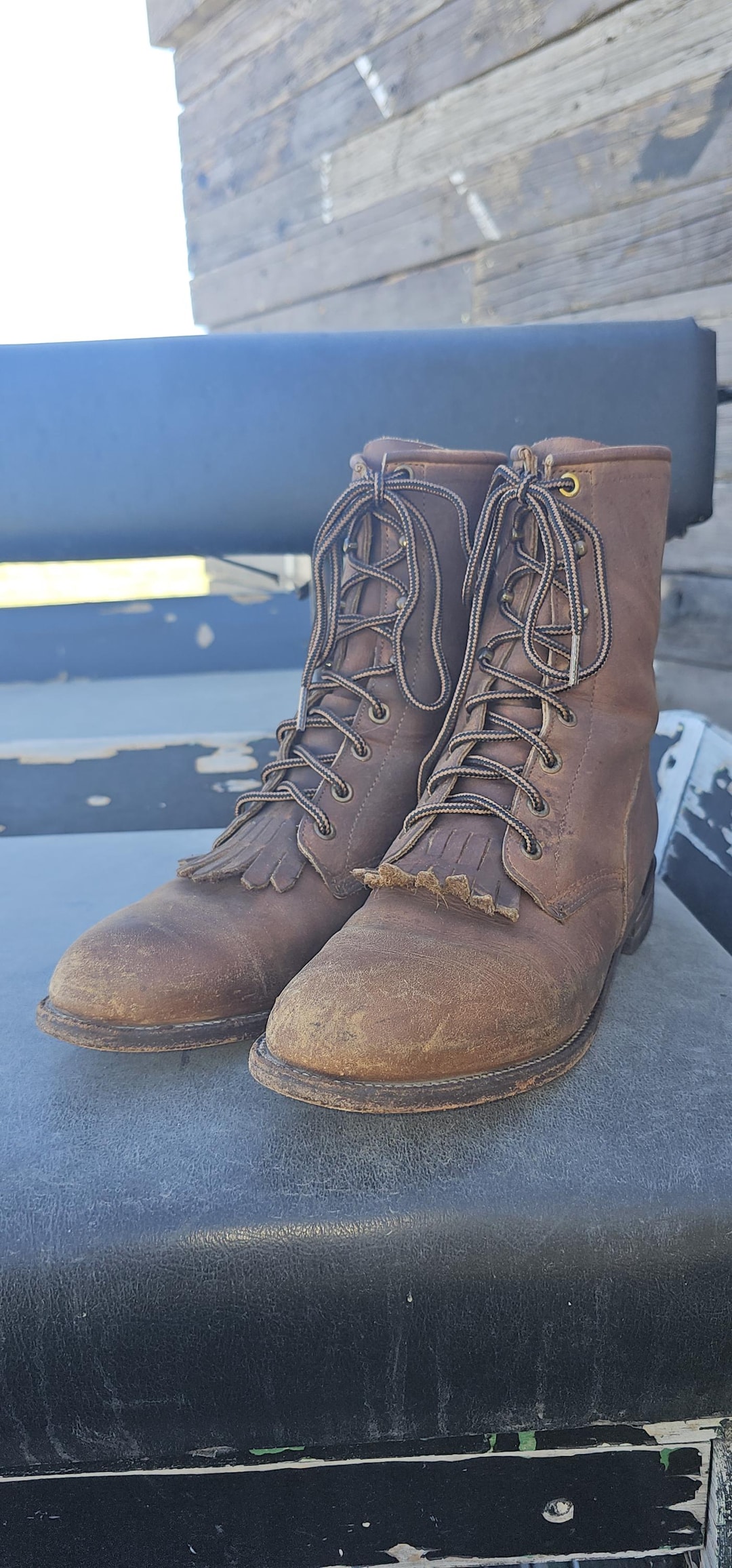 Women's 90's Lace-up Justin Ropers - Etsy