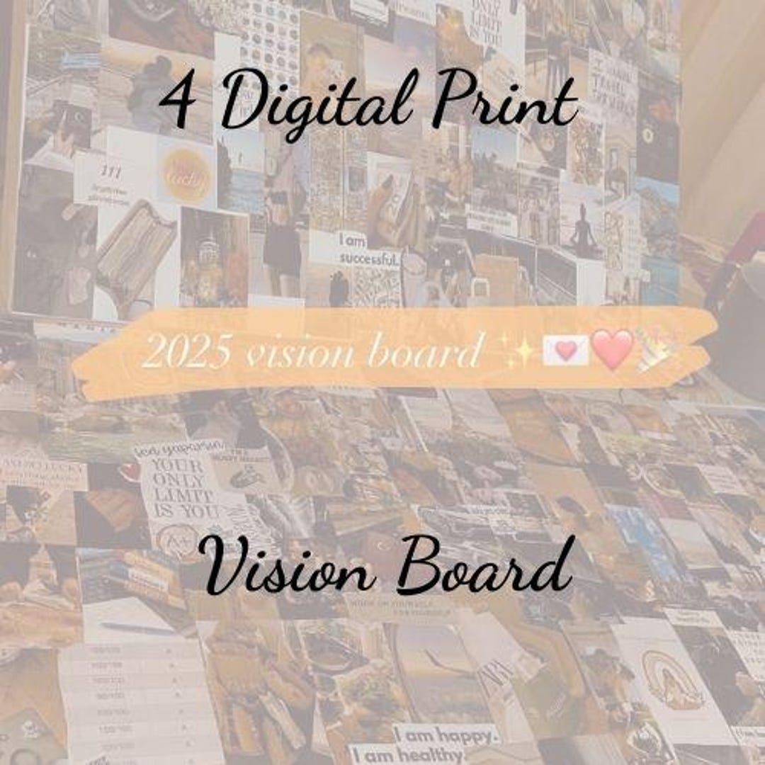 2025 Vision Board Digital Print - Etsy