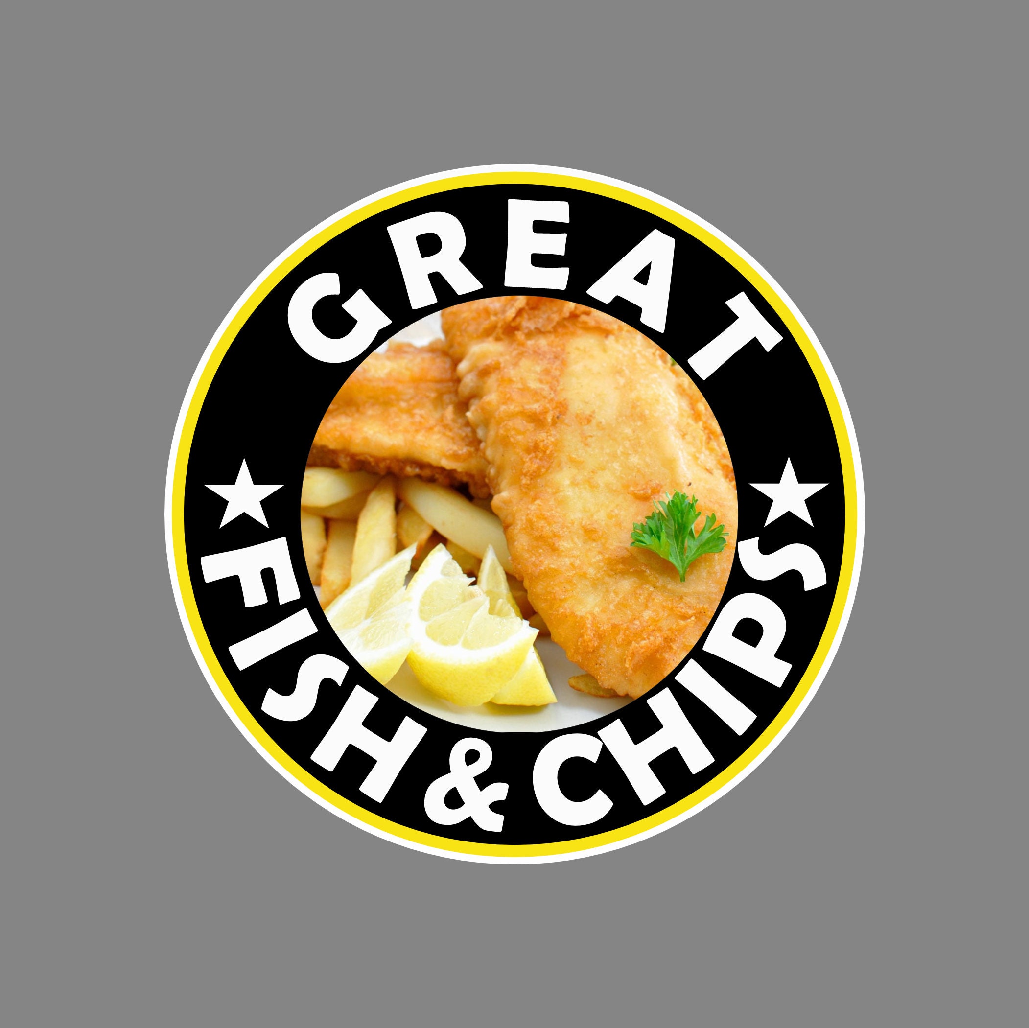 Great Fish and Chips Window Decal (design 2) - Etsy