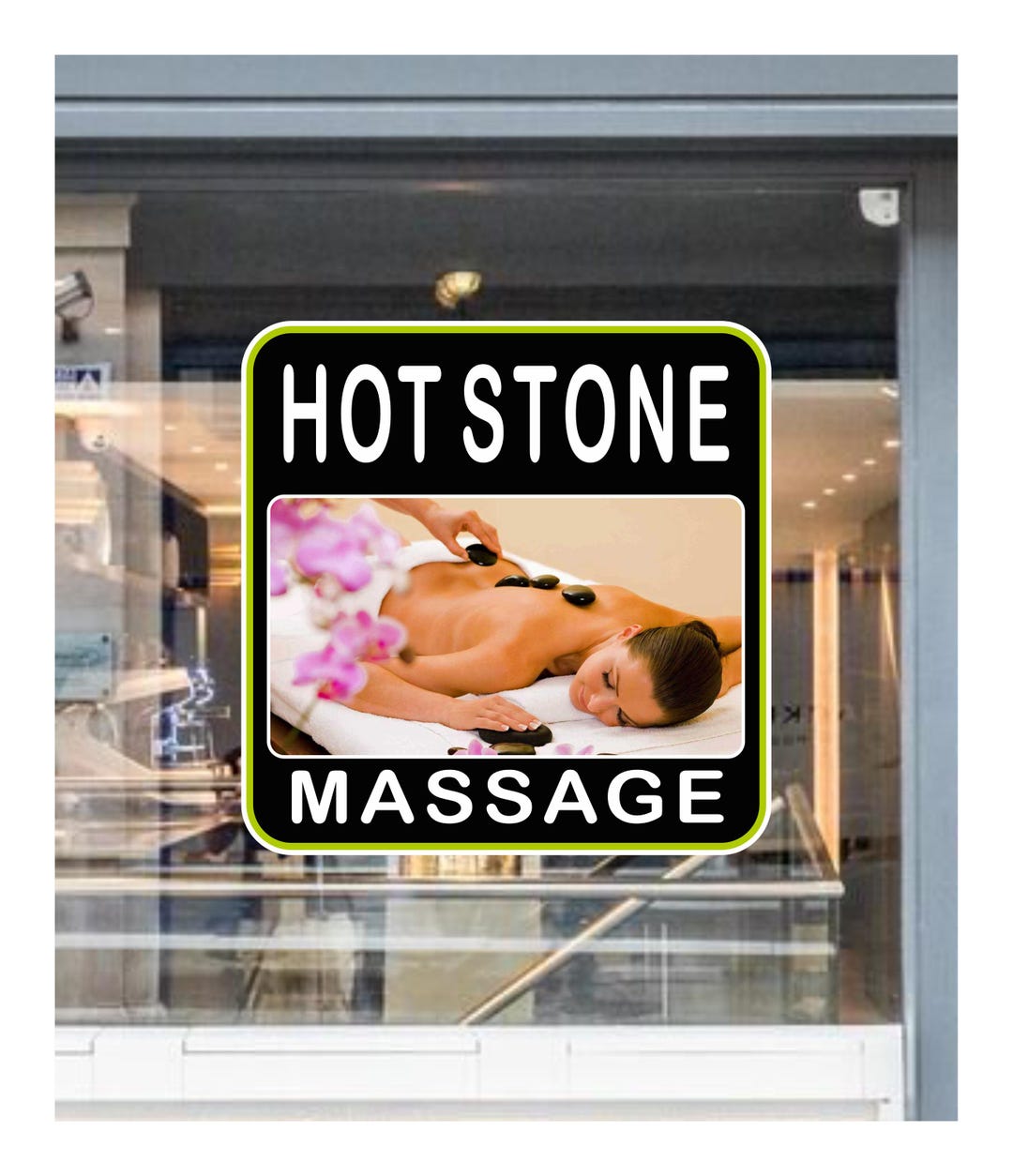 Hot Stone Massage Window Decal - Etsy