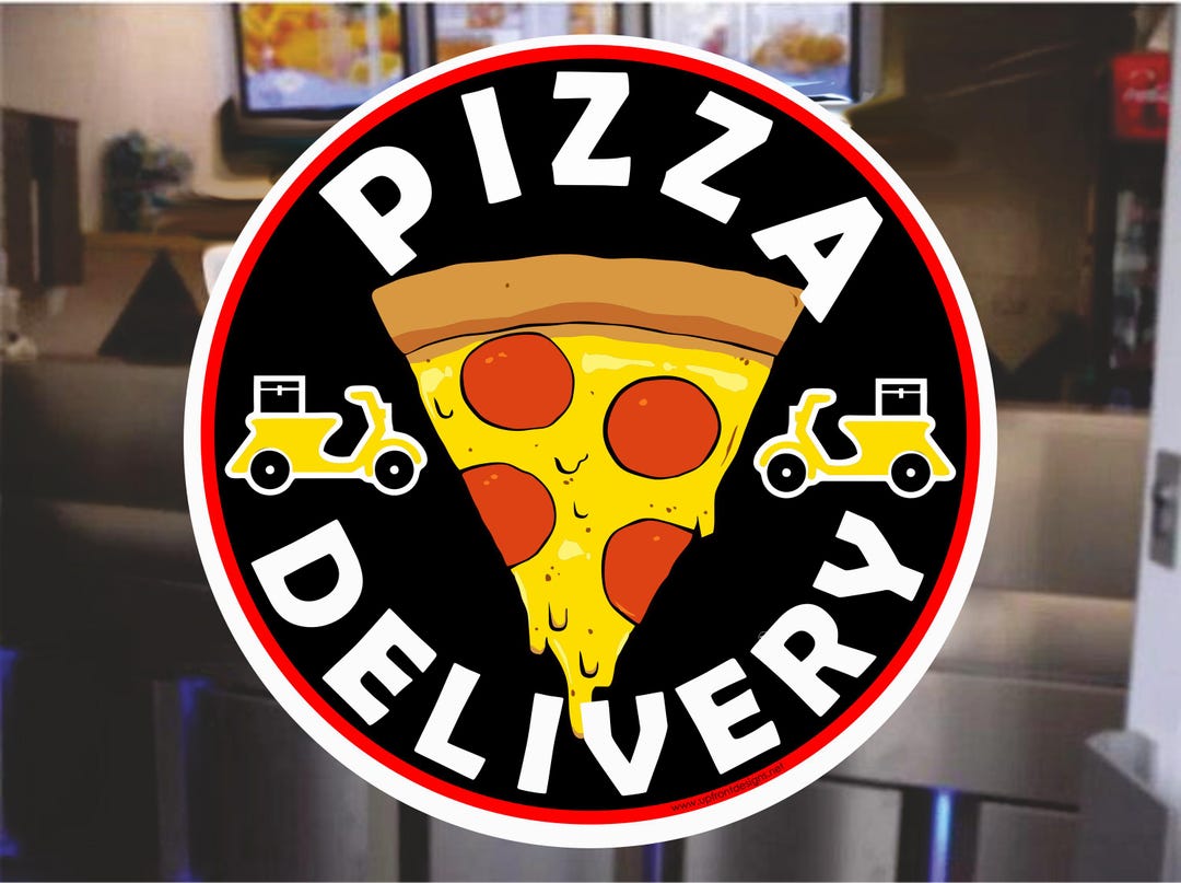 Pizza Delivery Window Decal - Etsy