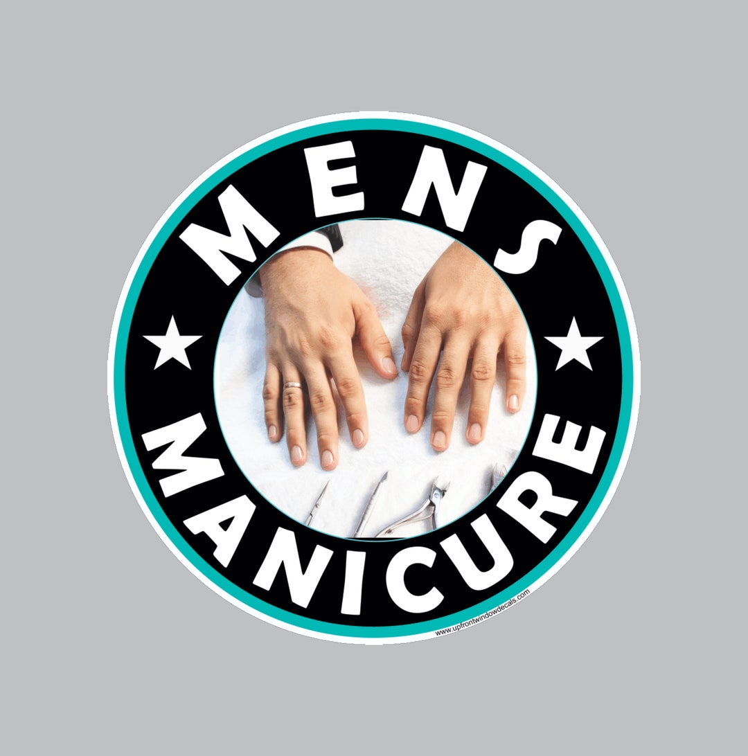 Mens Manicure Window Decal - Etsy