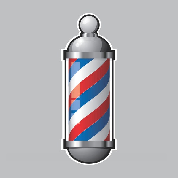 Barber Pole Window Decal - Etsy