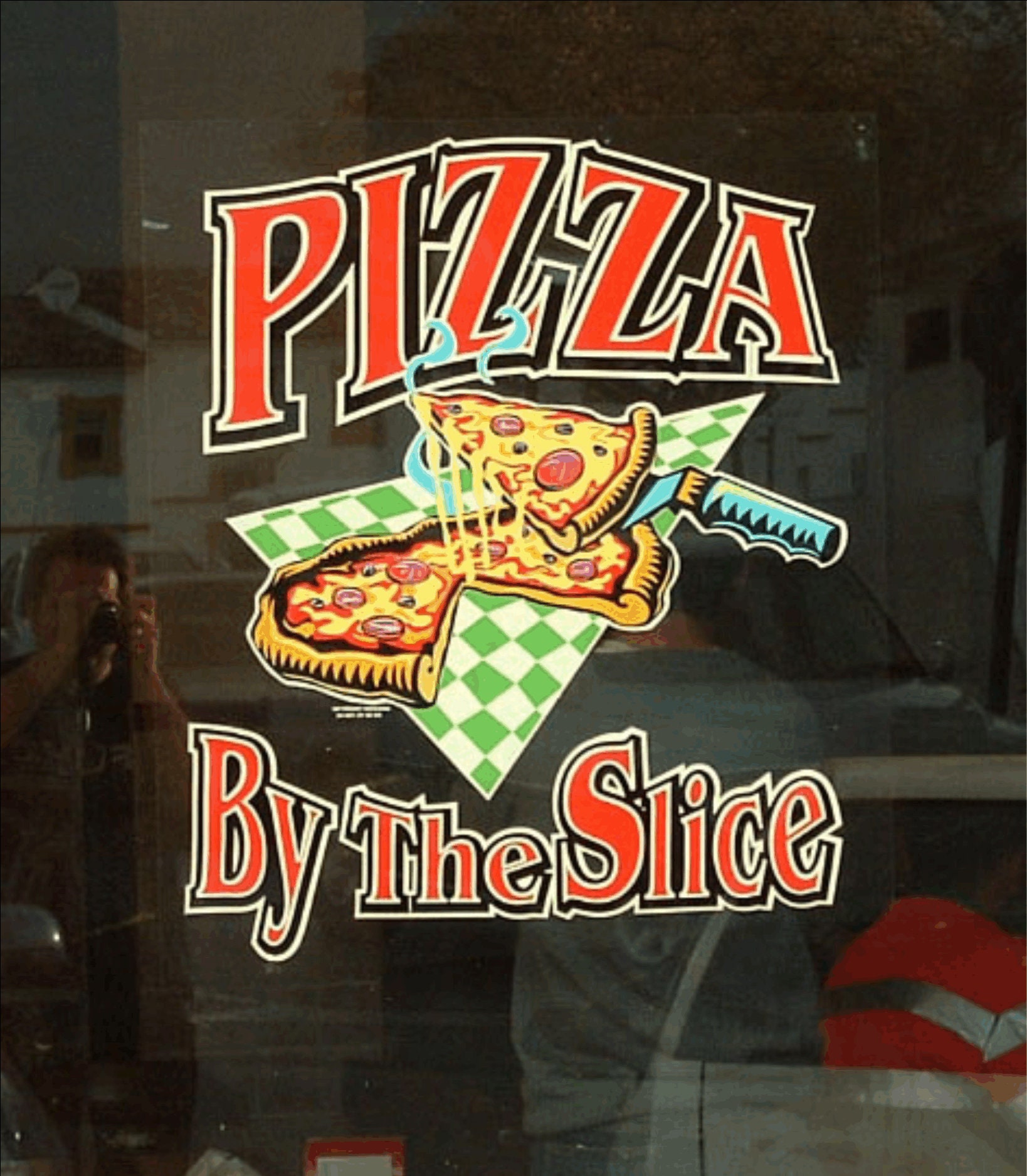 Pizza by the Slice Window Decal - Etsy
