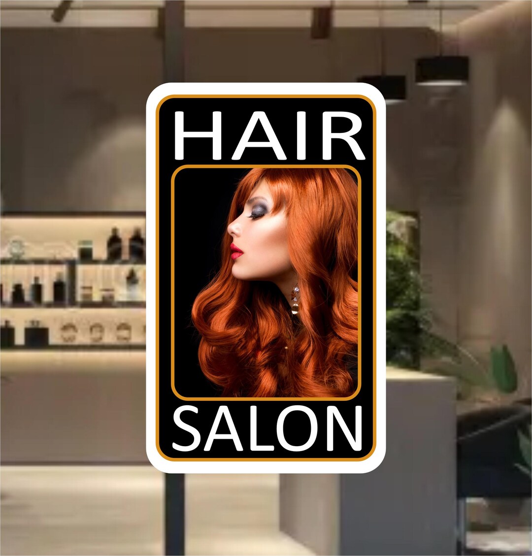 Hair Salon Window Decal - Etsy