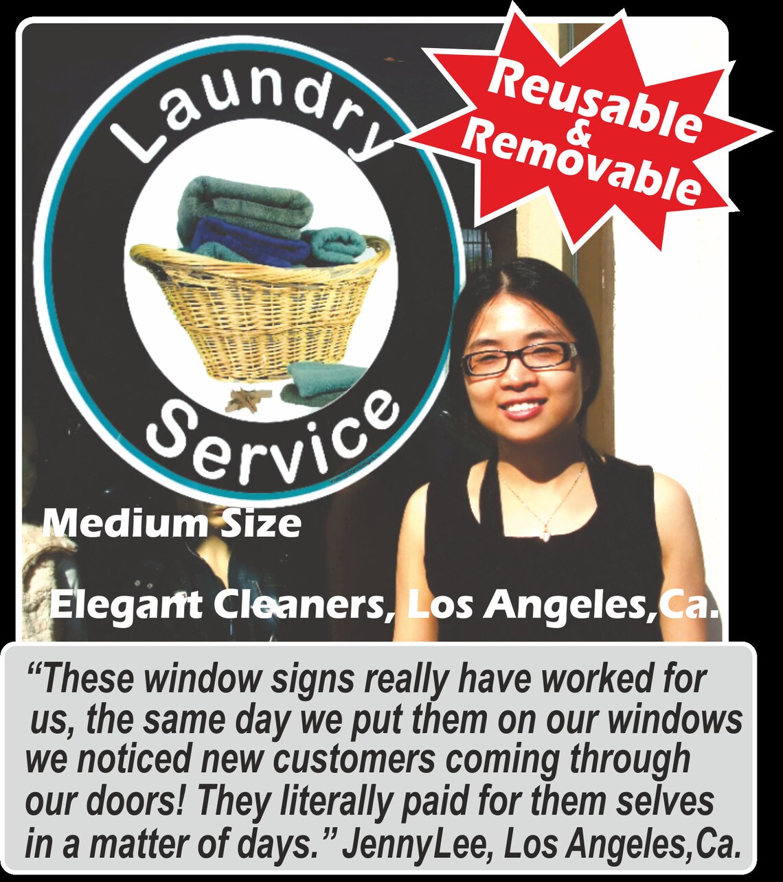 Laundry Service Long Window Decal - Etsy