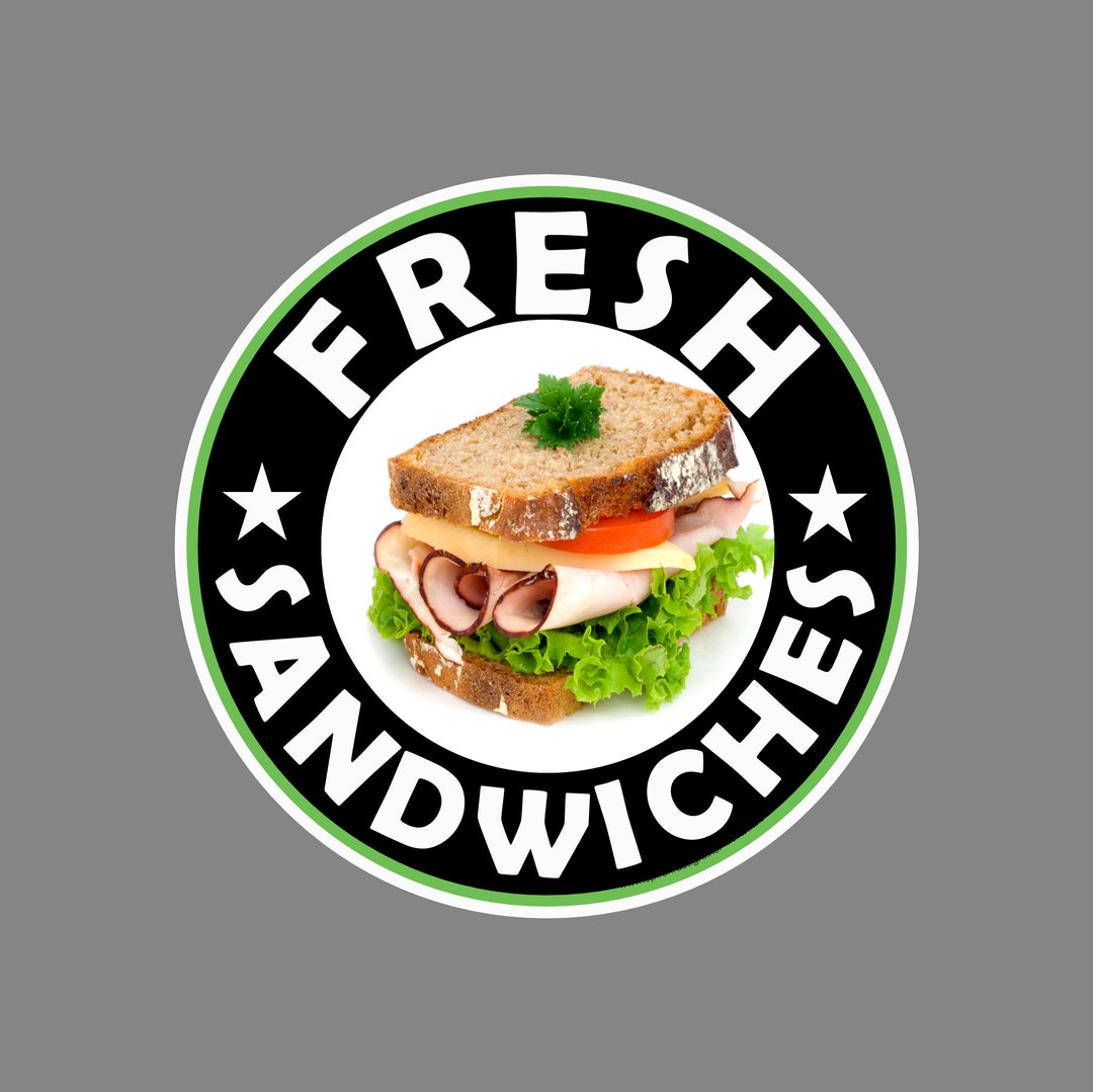Fresh Sandwiches Window Decal - Etsy