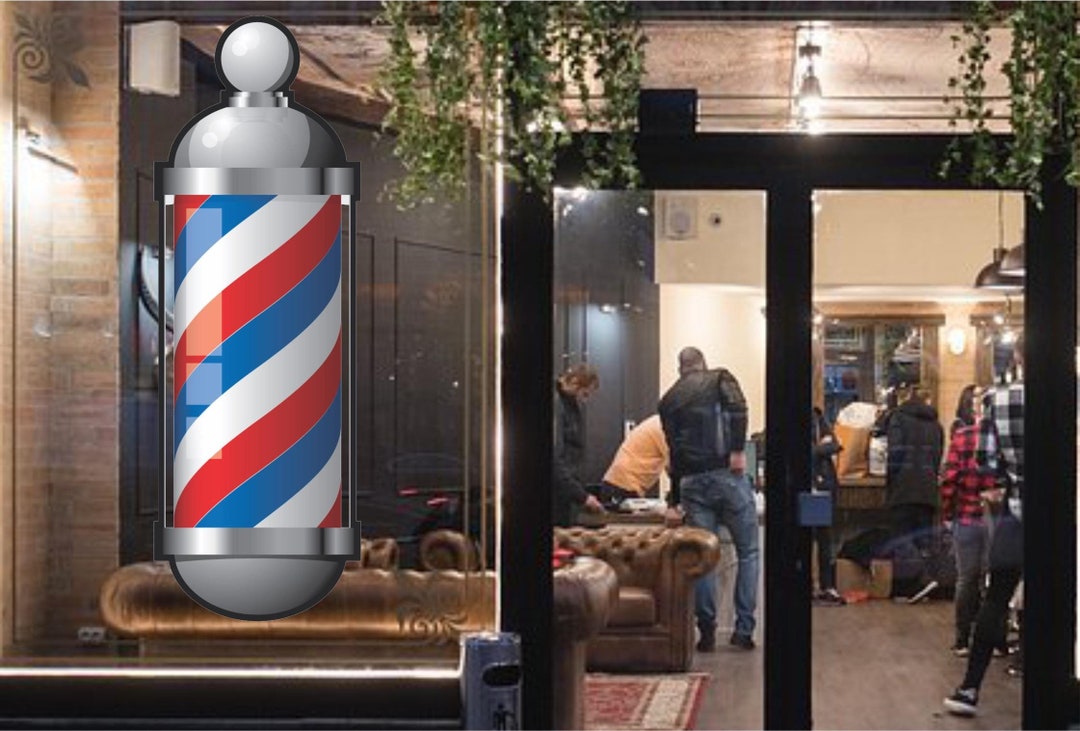 Barber Pole Window Decal - Etsy