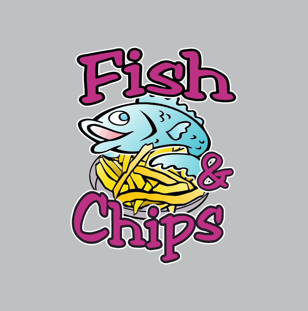 Fish and Chips Window Decal (design 2) - Etsy