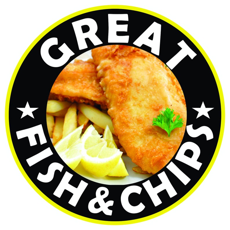 Great Fish and Chips Window Decal (design 2) - Etsy