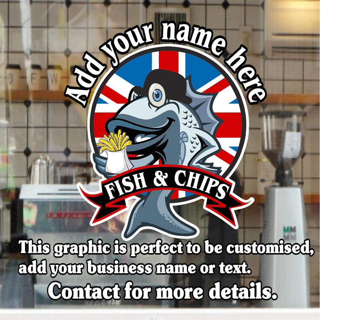 Fish and Chips Window Decal/uniform - Etsy