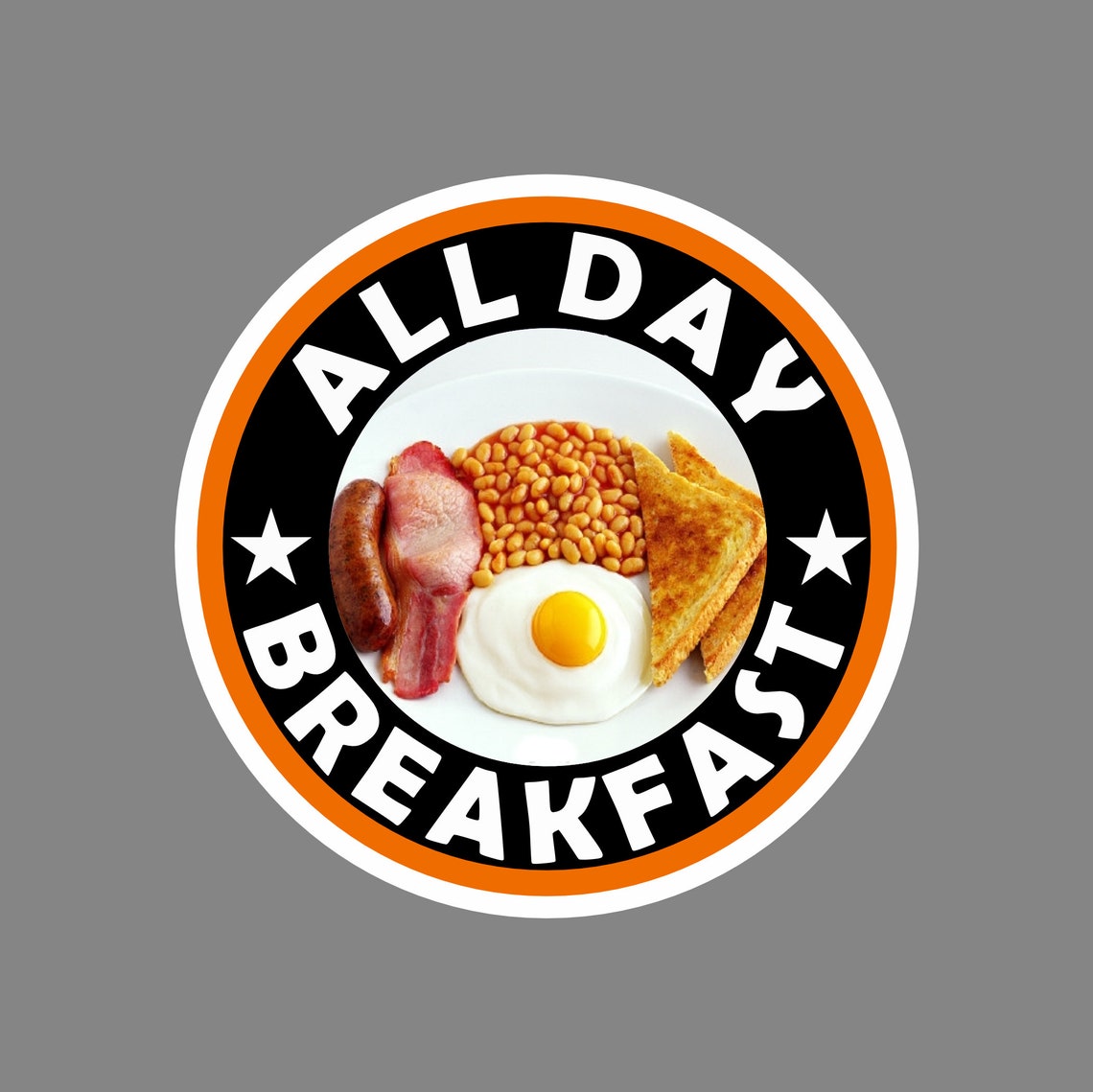 English Breakfast Window Decal - Etsy