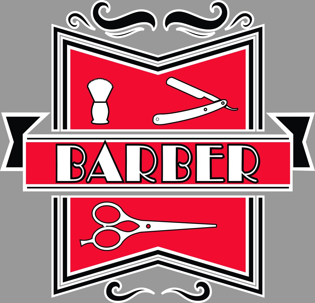 Barber Window Decal - Etsy