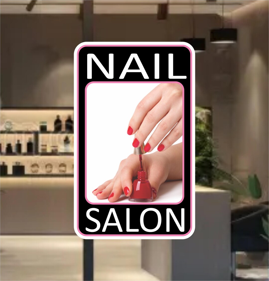 Nail Salon Window Decal Sticker - Etsy