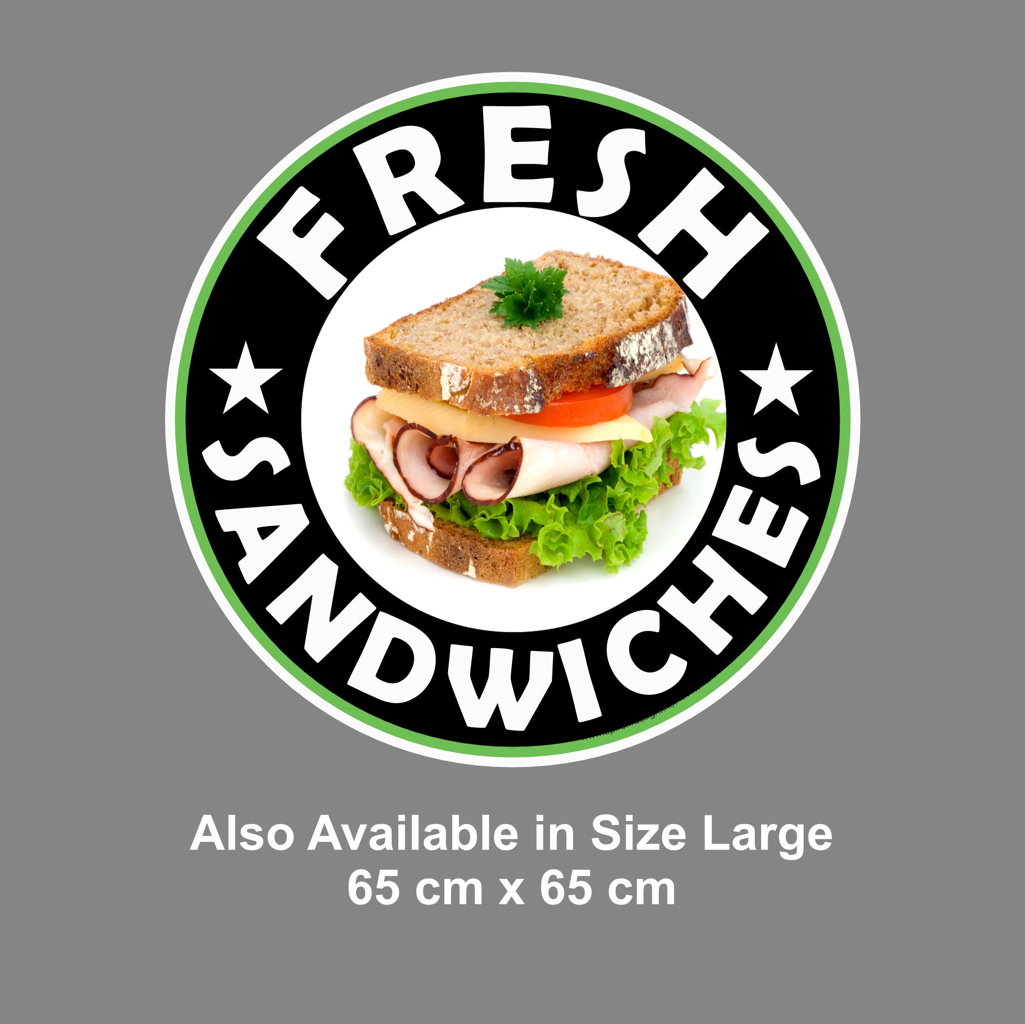 Fresh Sandwiches Window Decal - Etsy