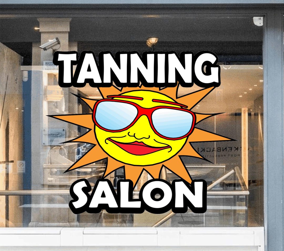 Tanning Salon Window Decal - Etsy