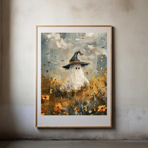 Ghost Print Halloween Printable Wall Art, Halloween Wall Art Ghost ...