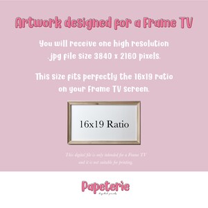 Abstract Pink Frame TV Art Modern Gold Painting Frame Tv Art Spring ...