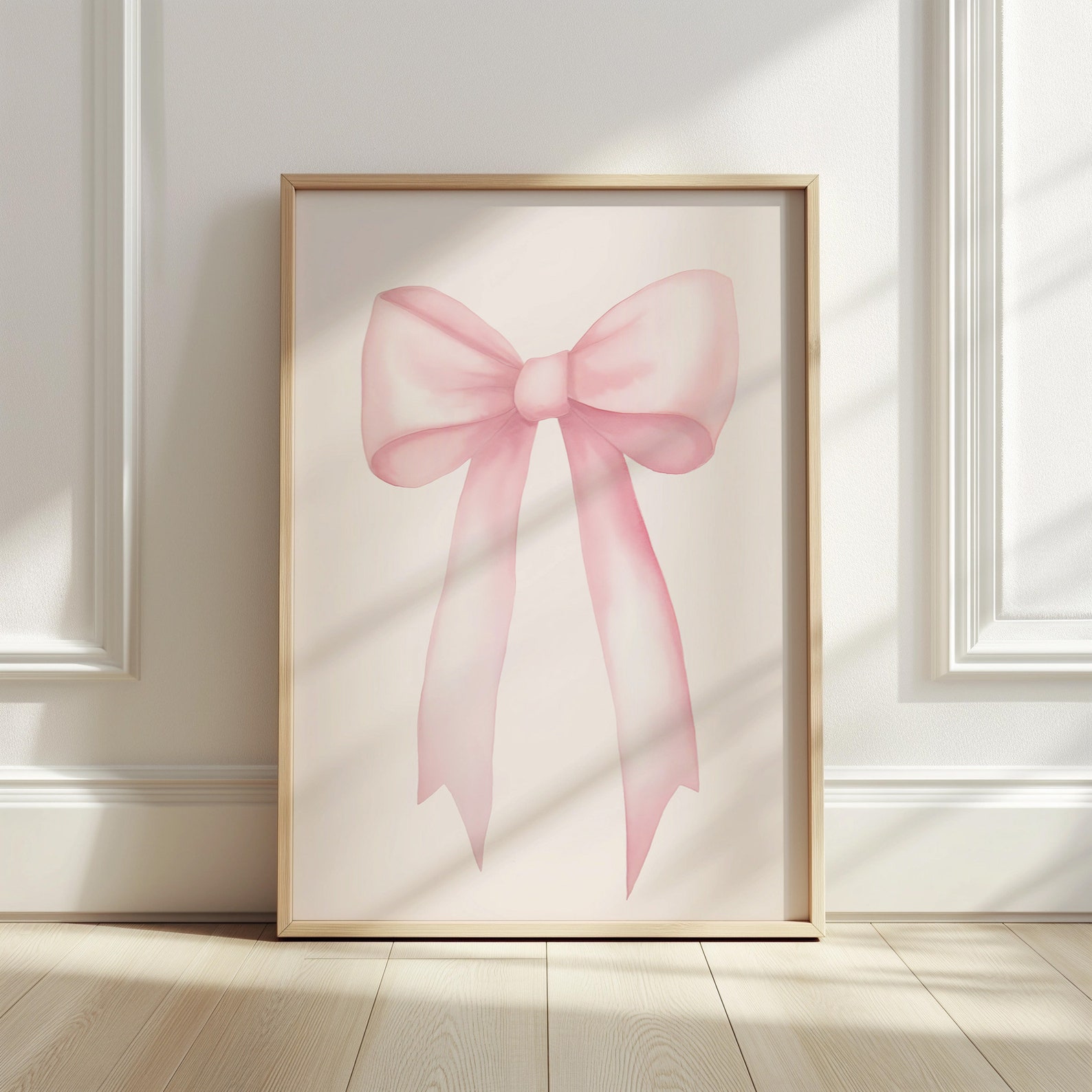 Pink Bow Printable Wall Art Girly Wall Art Prints for Dorm Decor ...