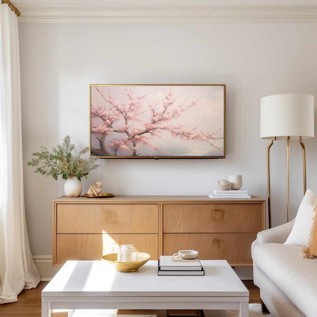 Cherry Blossom Tree Frame TV Art Vintage Nature for Frame TV Art ...