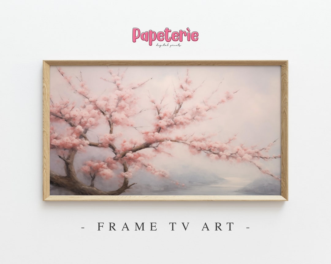 Cherry Blossom Tree Frame TV Art Vintage Nature for Frame TV Art ...