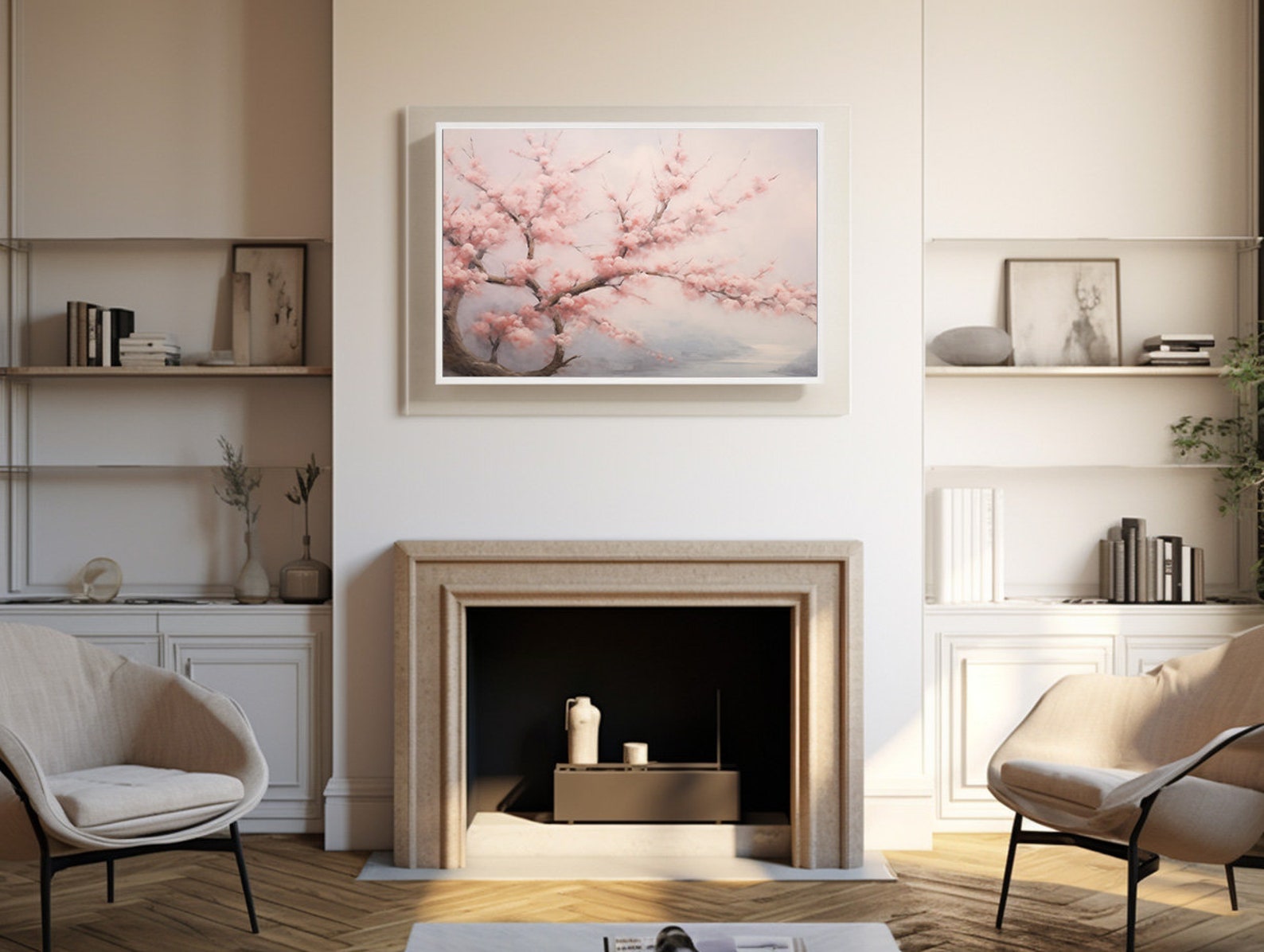 Cherry Blossom Tree Frame TV Art Vintage Nature for Frame TV Art ...