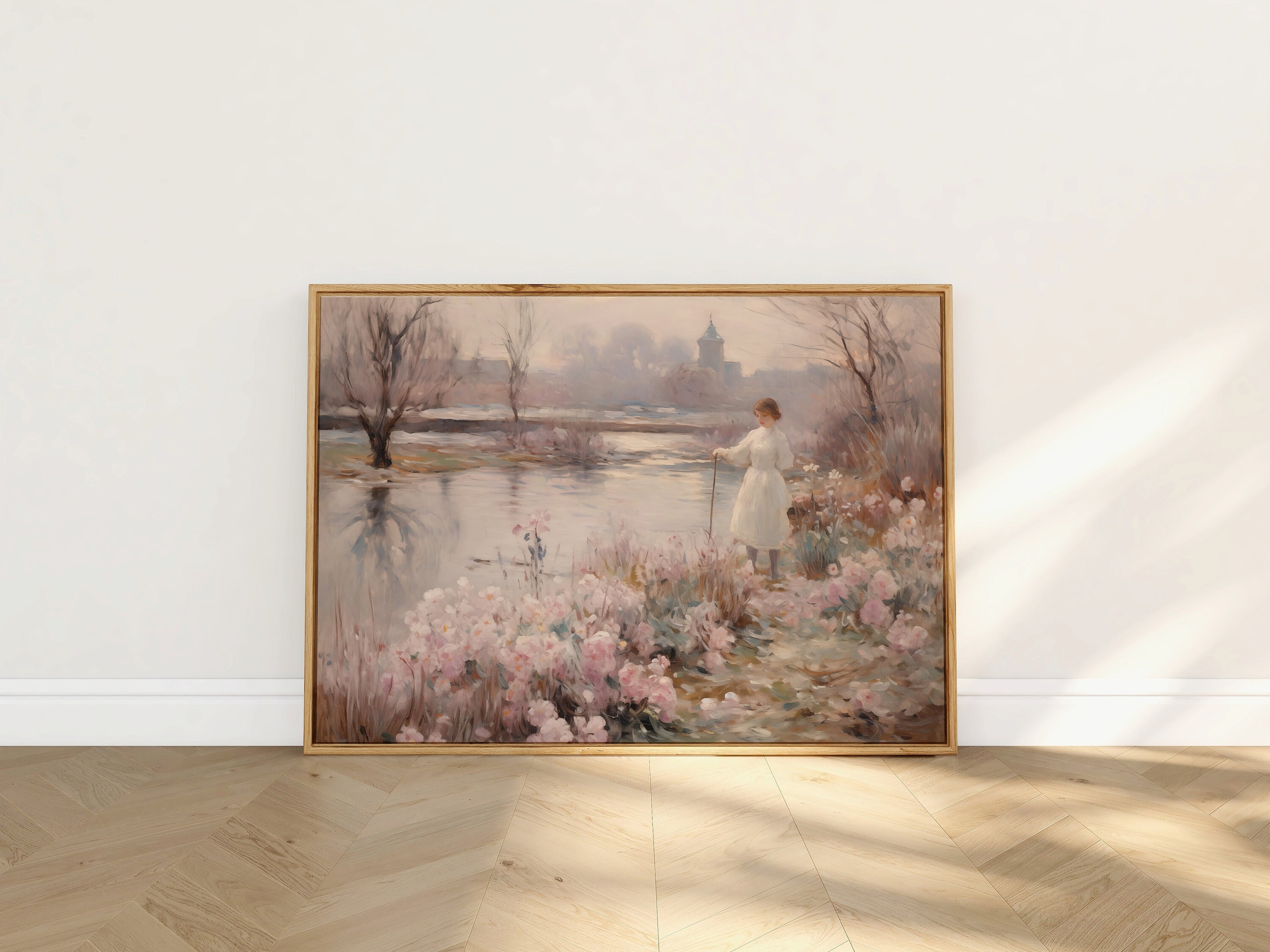 Vintage Landscape Wall Decor Print Spring Decor Vintage Spring Wall Art ...