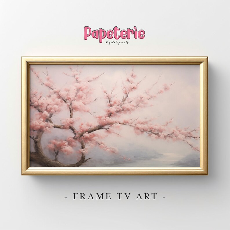Cherry Blossom Tree Frame TV Art Vintage Nature for Frame TV Art ...