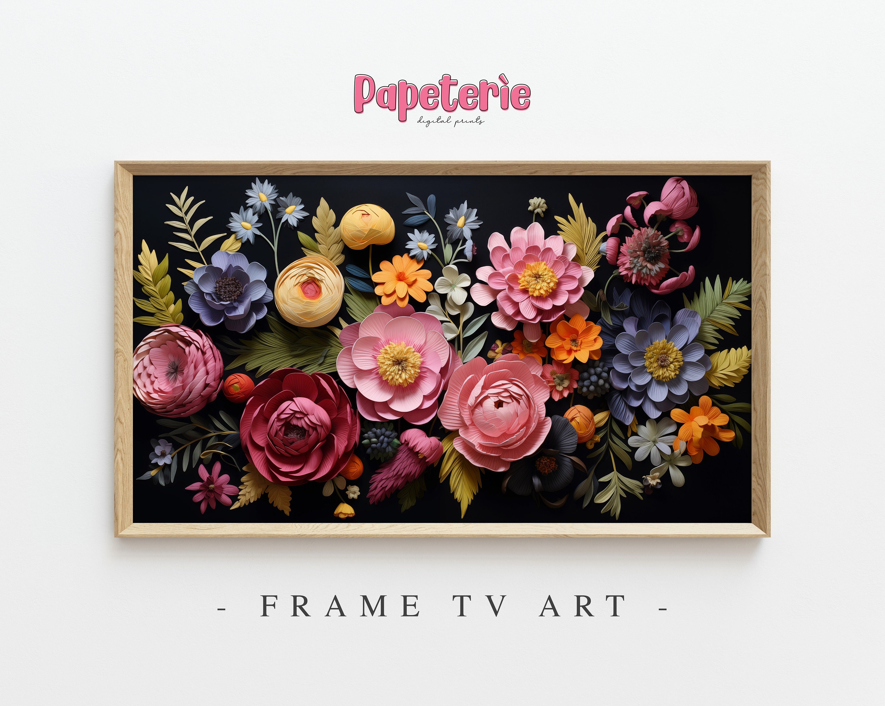 Spring Floral Frame Tv Art Realistic Flowers Frame Tv Flower Digital ...