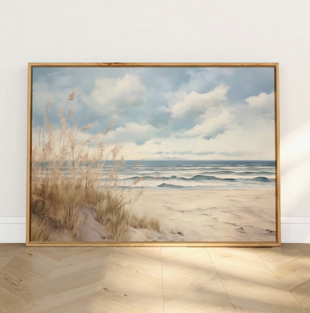 Vintage Coastal Beach Print Wall Art Vintage Beach Digital Print Girly ...