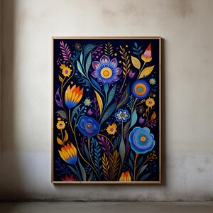 Mexican Flowers Wall Art Floral Wall Decor Mexican Printable Wall Art ...