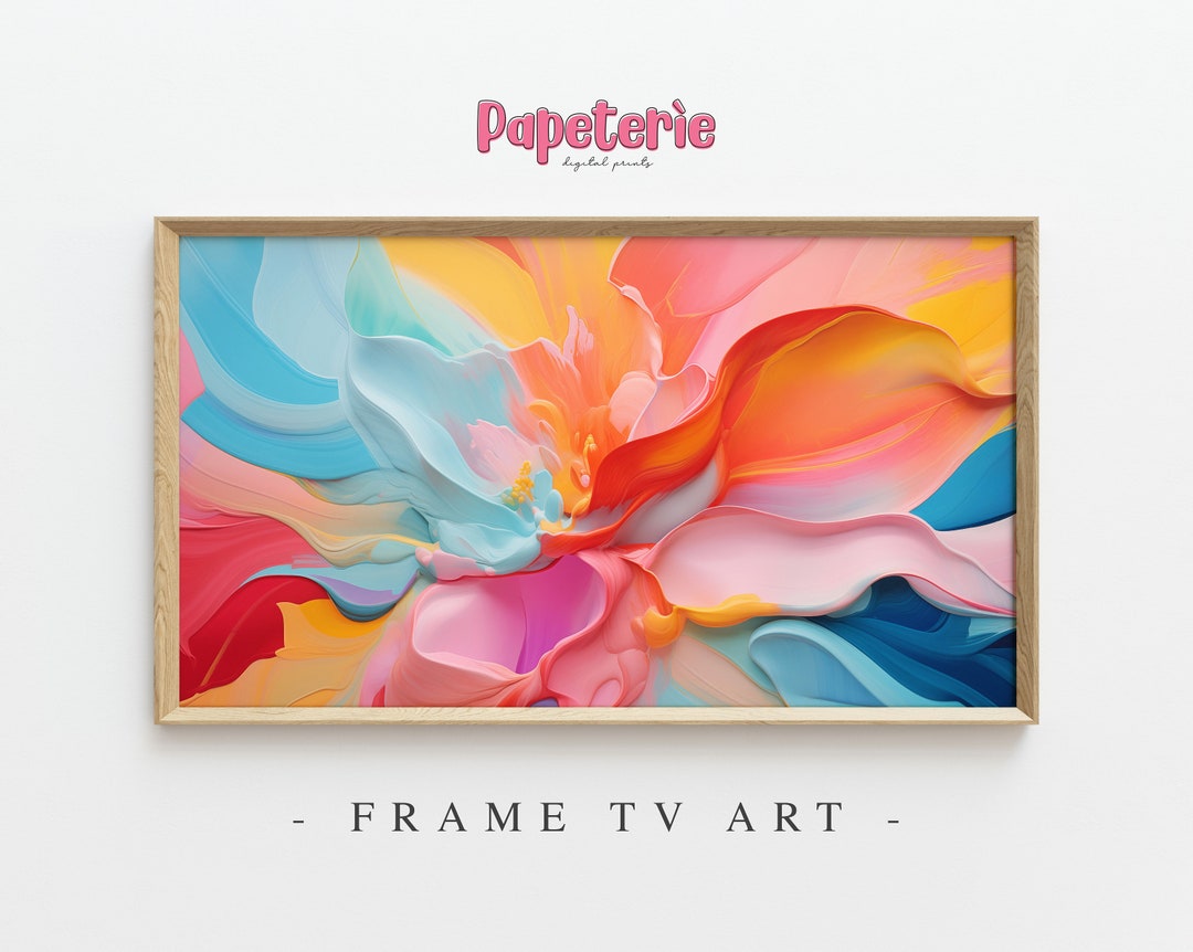 Colorful Abstract Frame TV Art Textured 3D Modern Frame TV Digital ...