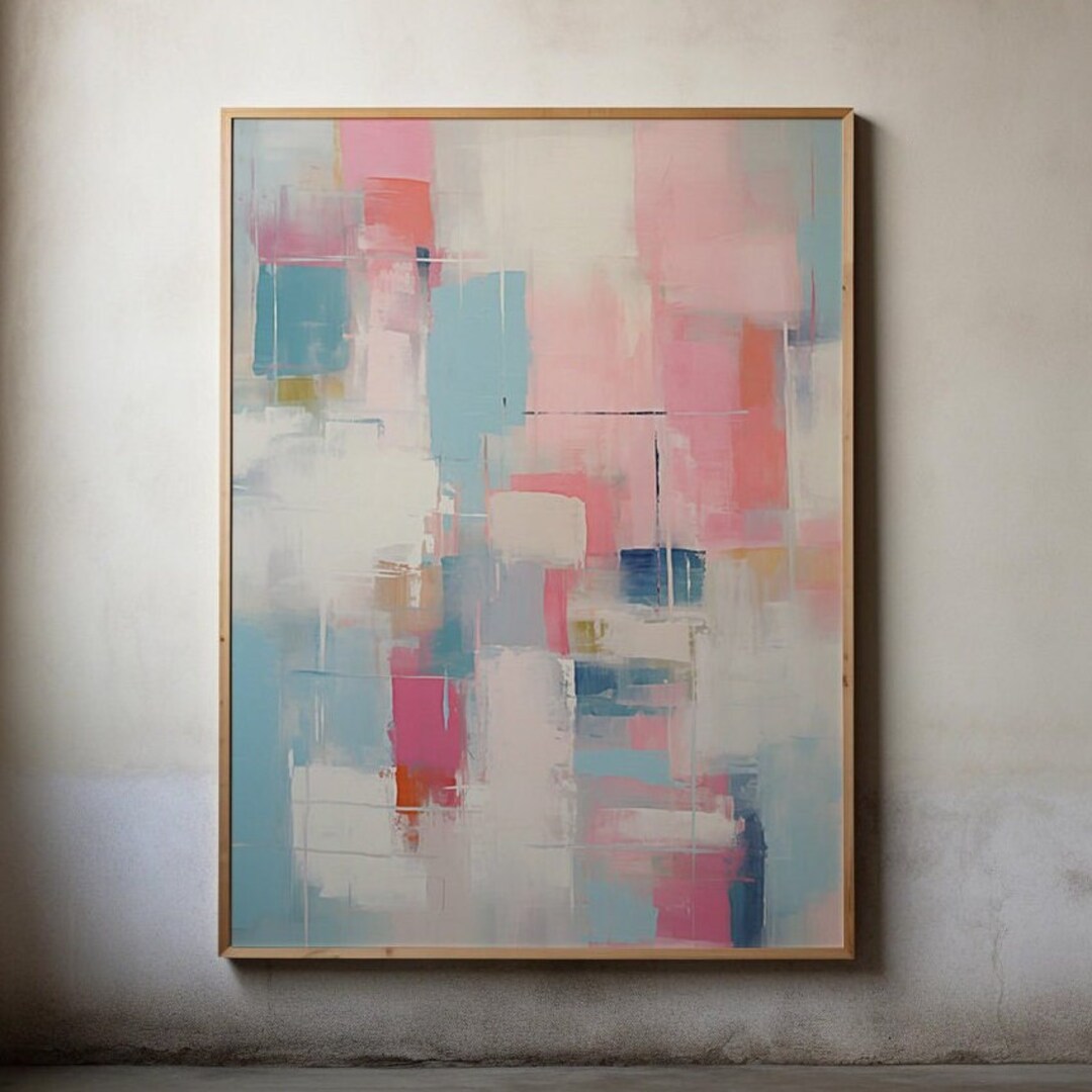 Abstract Pink Wall Art: Modern Colorful Decor (digital Download) - Etsy