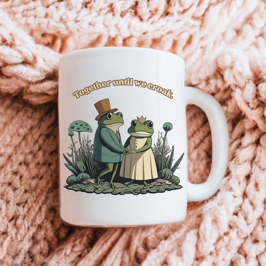 Together Until We Croak Anniversary Mug, Anniversary Frog Mug ...