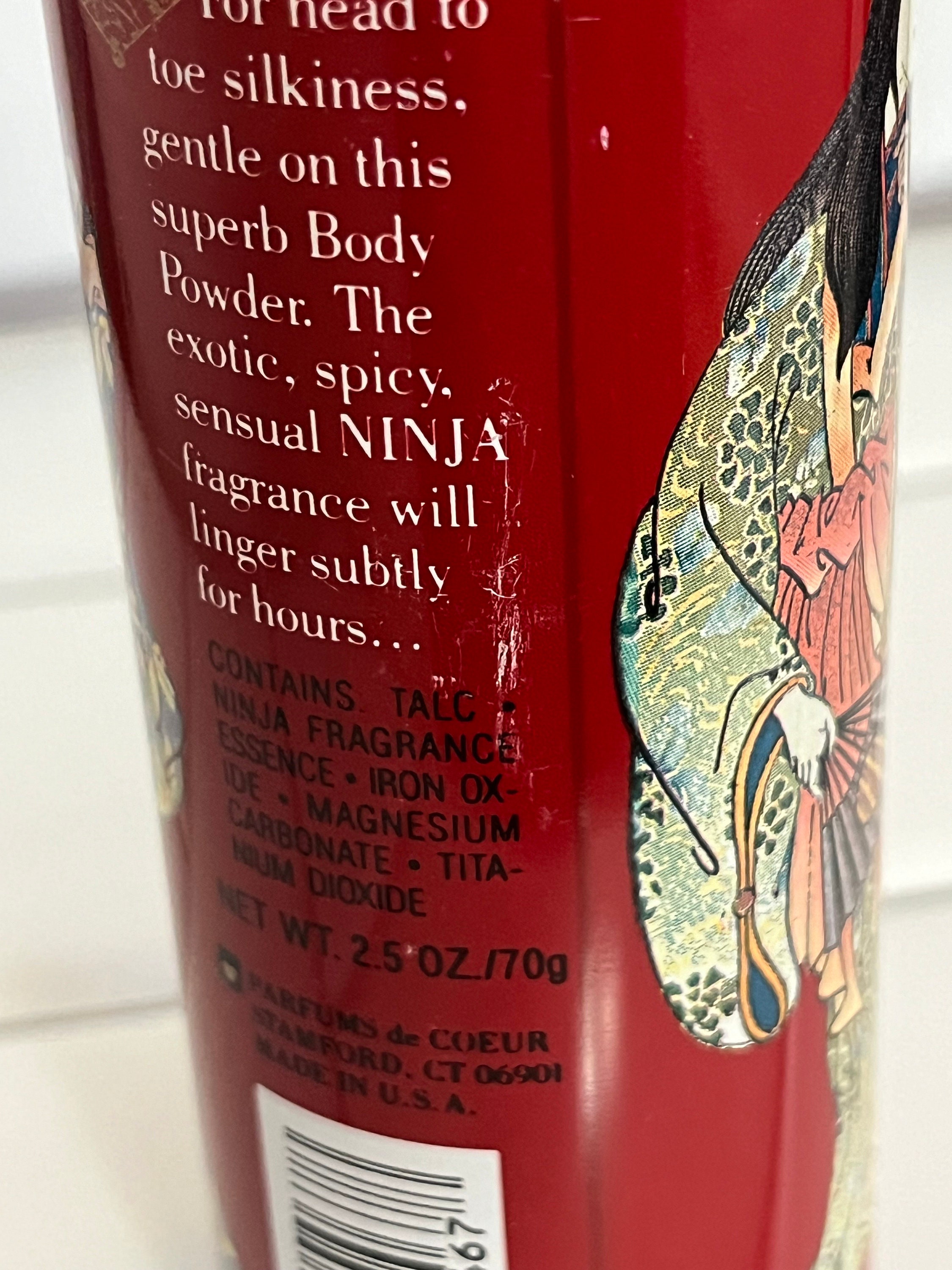 Vintage NINJA Perfumed Talc Body Powder Fragrance Bath Body TV Movie ...