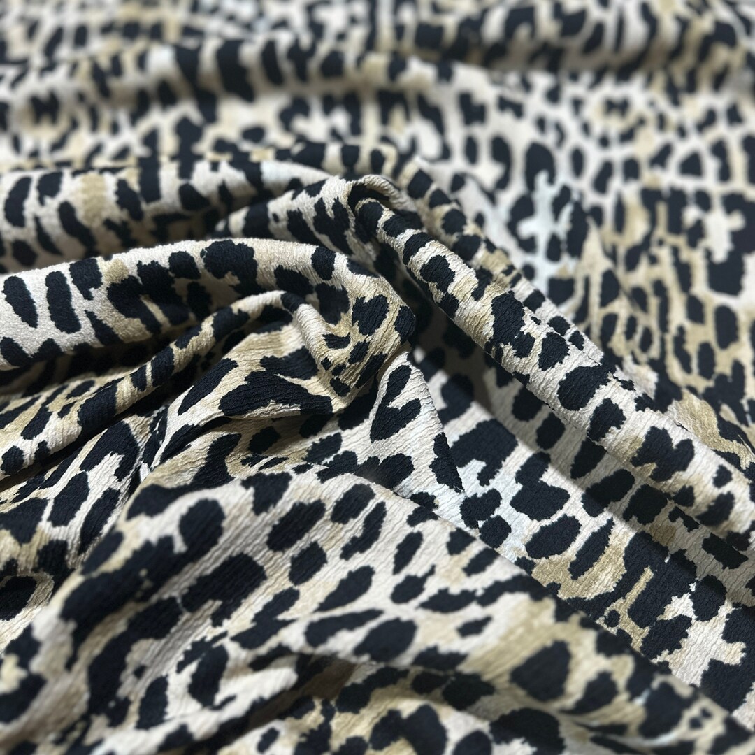 Premium Leopard Print Lycra Fabric, Leopard Print Stretch Lycra Fabric ...