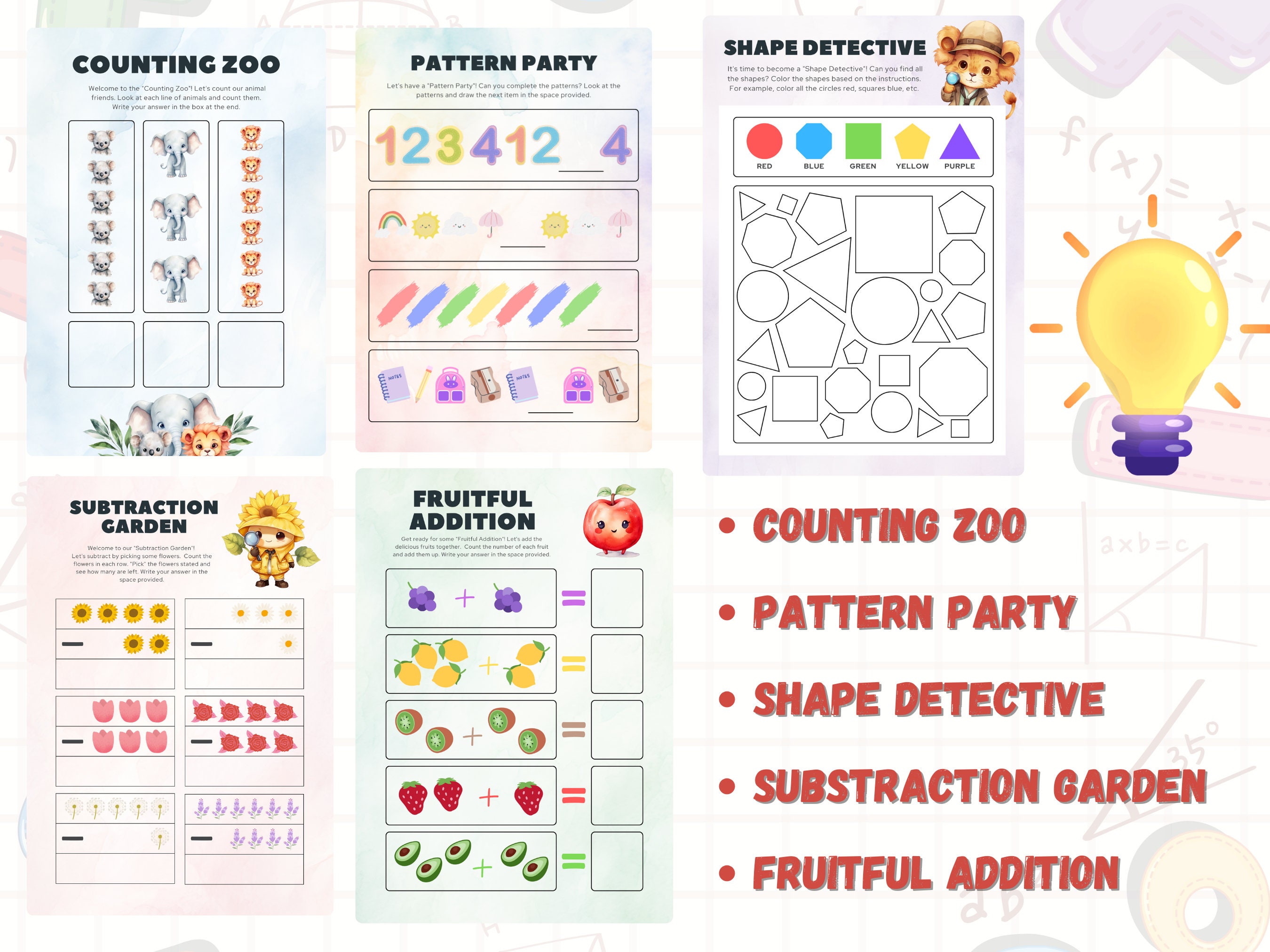 Instant Download Special Education Math Centers Fine Motor Skills Early ...