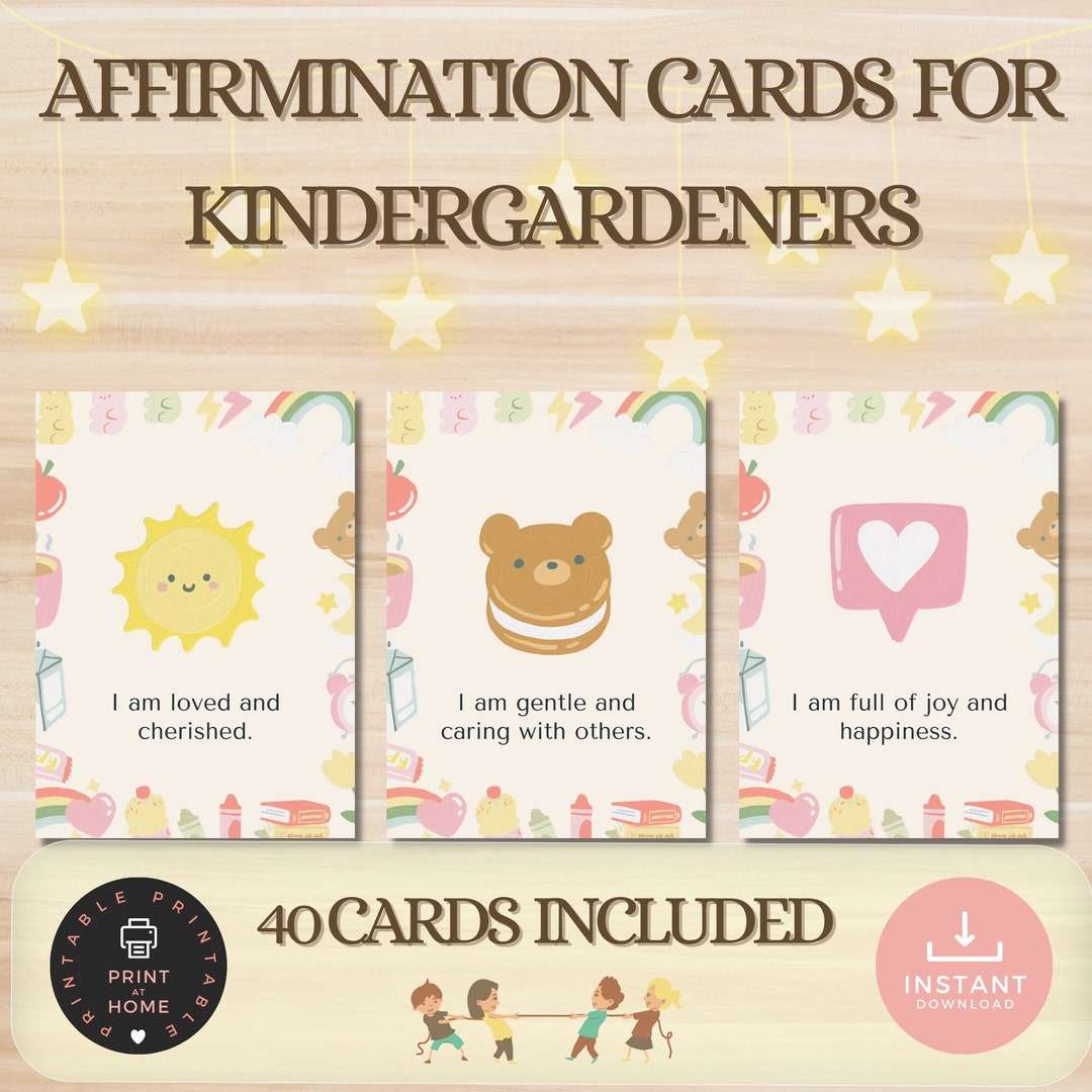 Affirmation Cards for Kids Printable Children's Positive Affirmation ...