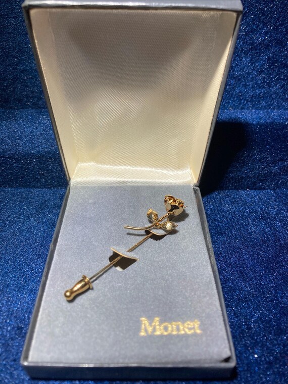 Monet Flower Stick Pin, 80s Monet Pin, Vintage Monet … - Gem