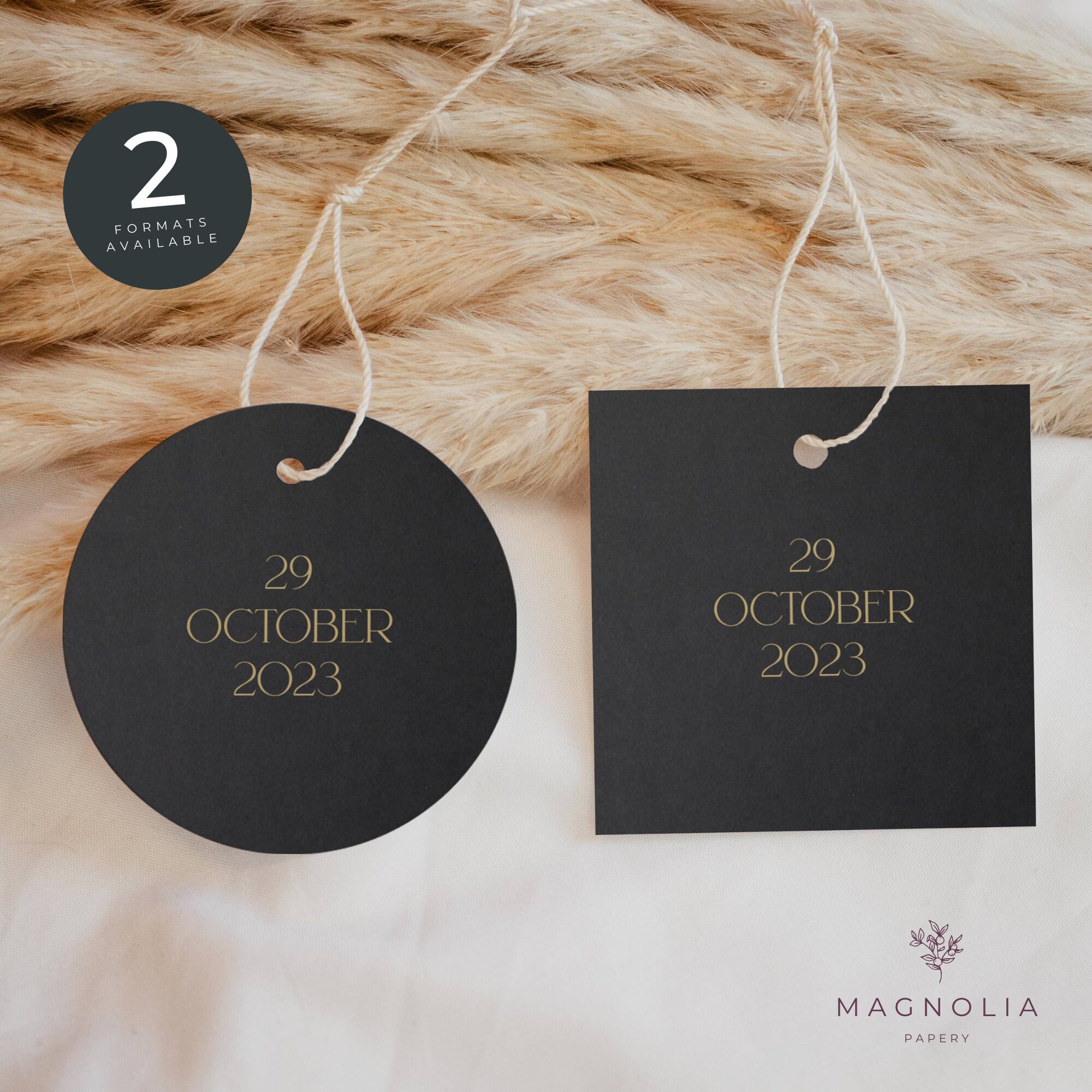 Black Gold Masquerade Party Thank You Favor Tag Template INSTANT ...