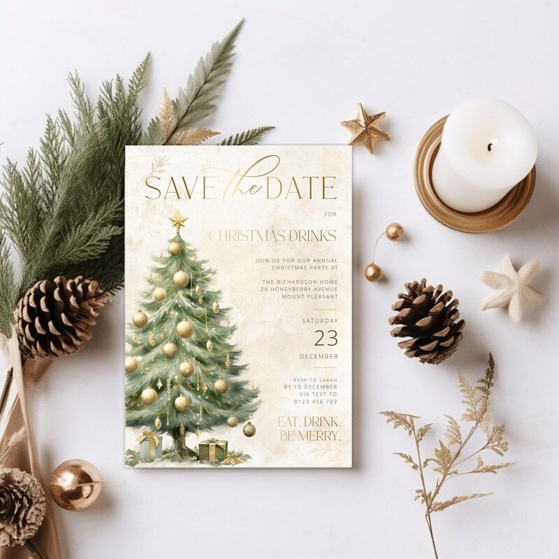 Christmas Party Save the Date - Etsy
